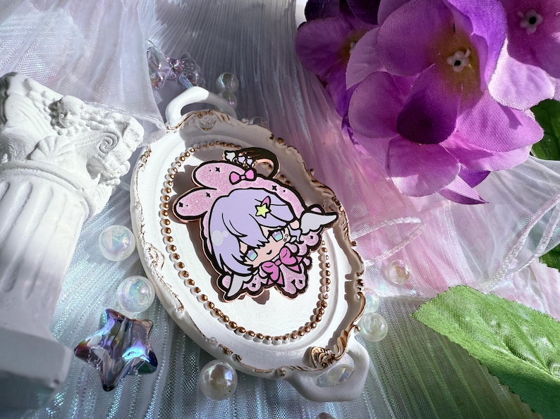 Eepy Baby Glitter Enamel Pins With Free Holographic Sticker Gift ...