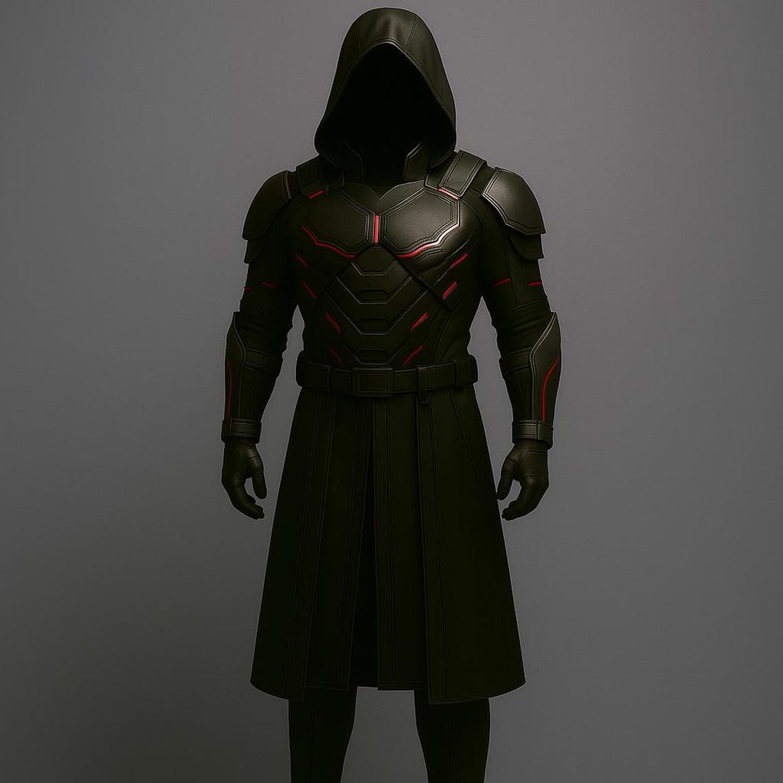 Handmade Cyberpunk Leather Cloak | Armored Warrior Cosplay Costume - Etsy