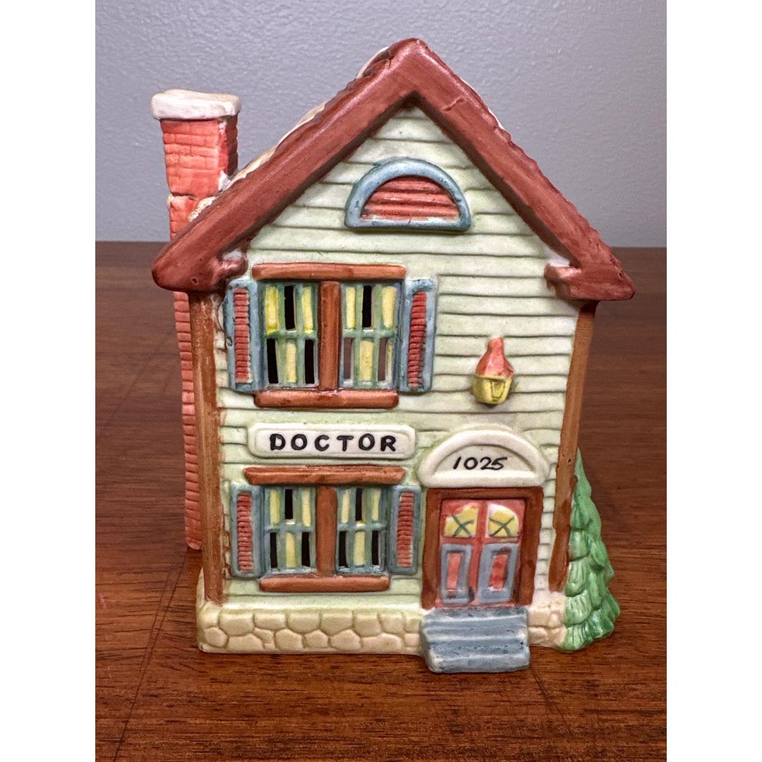 1990 Christmas Village Doctors Office - Etsy