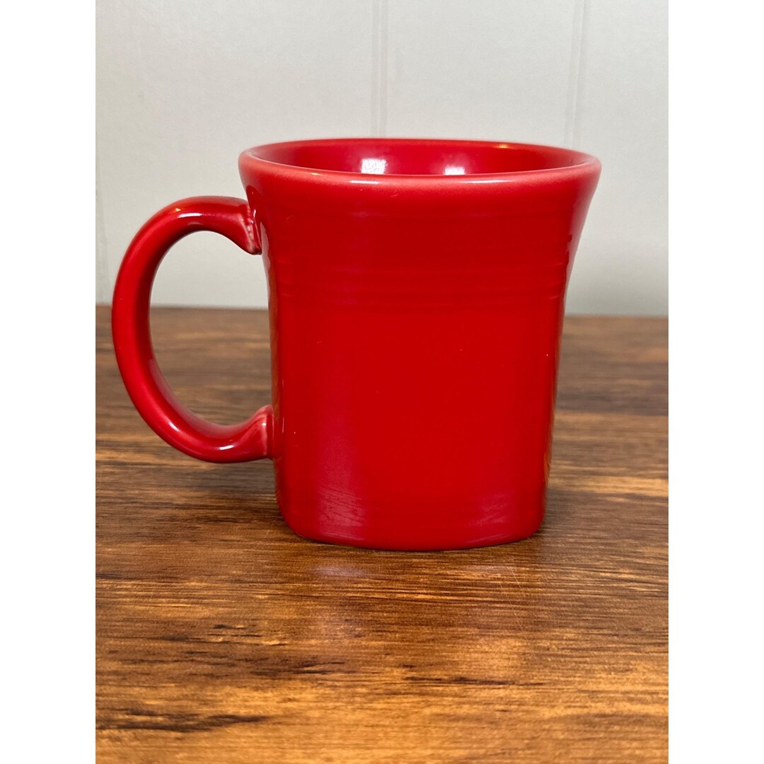 Homer Laughlin Fiesta Scarlet Red Square Coffee Cup Mug - Etsy