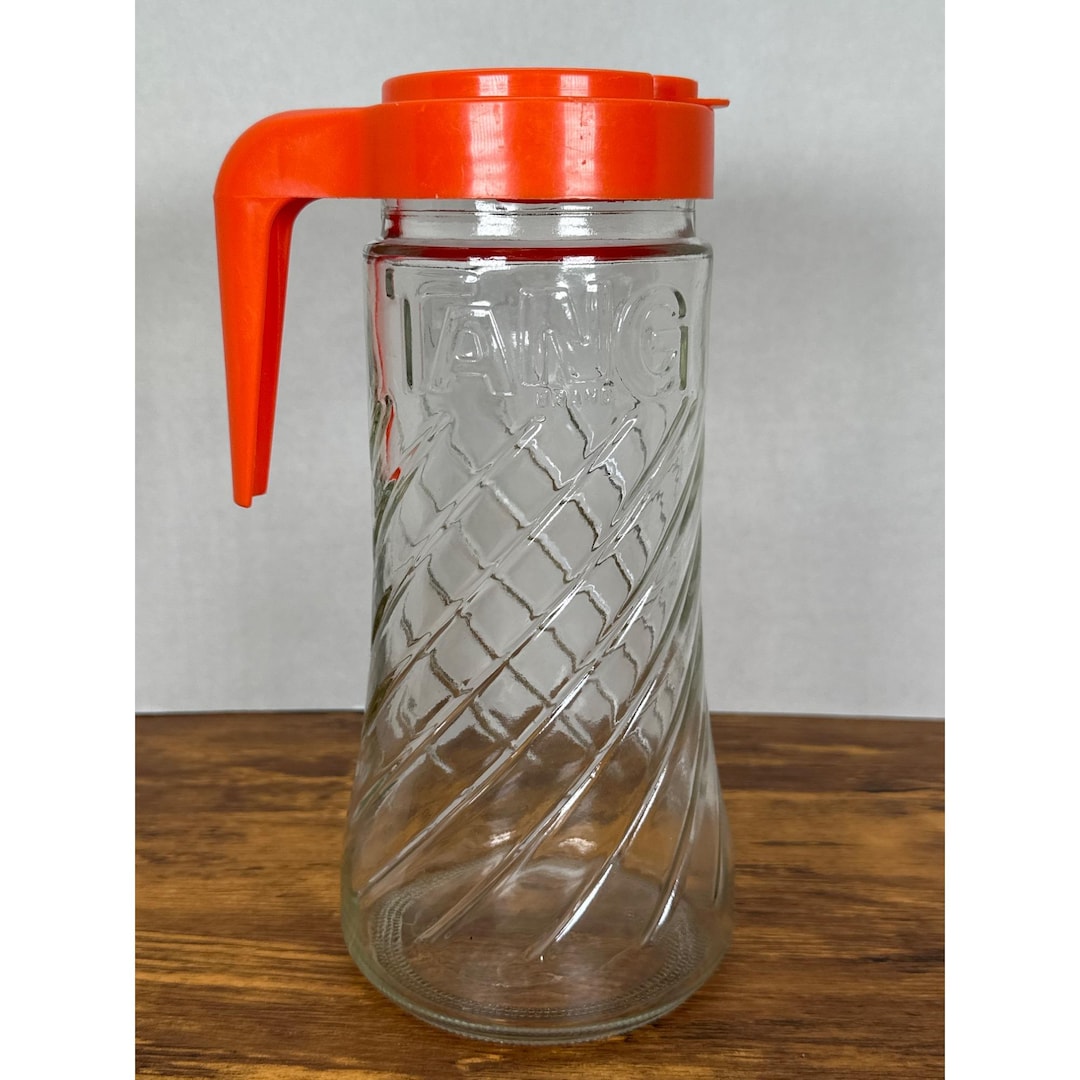 Vintage 1970's Tang Glass Pitcher With Orange Lid- 1 Quart- Anchor ...