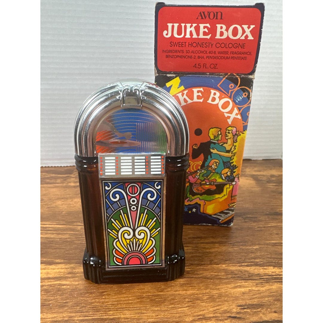 Vintage 1970's Avon Jukebox Cologne Bottle in Box- Empty - Etsy