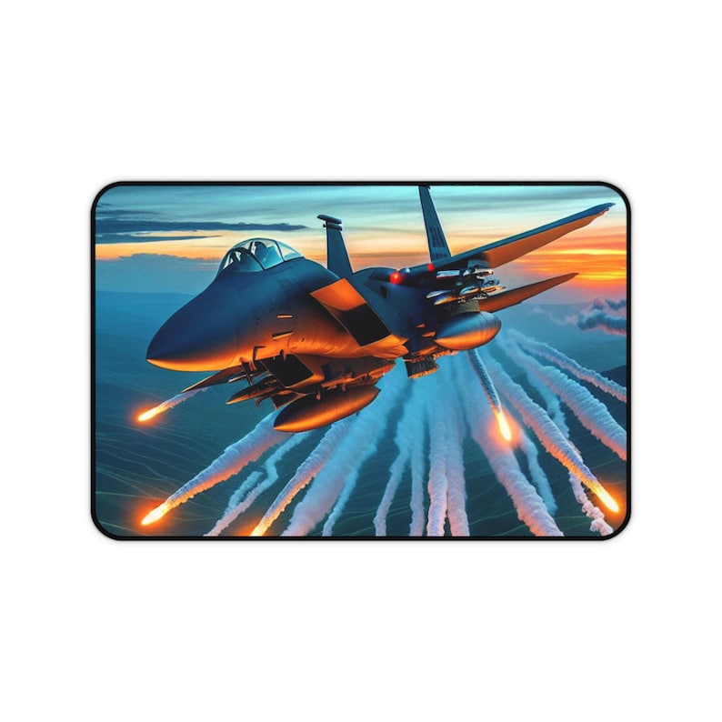 Fighter Jet Desk Mat: Aviation Aircraft Large Mouse Pad - Etsy