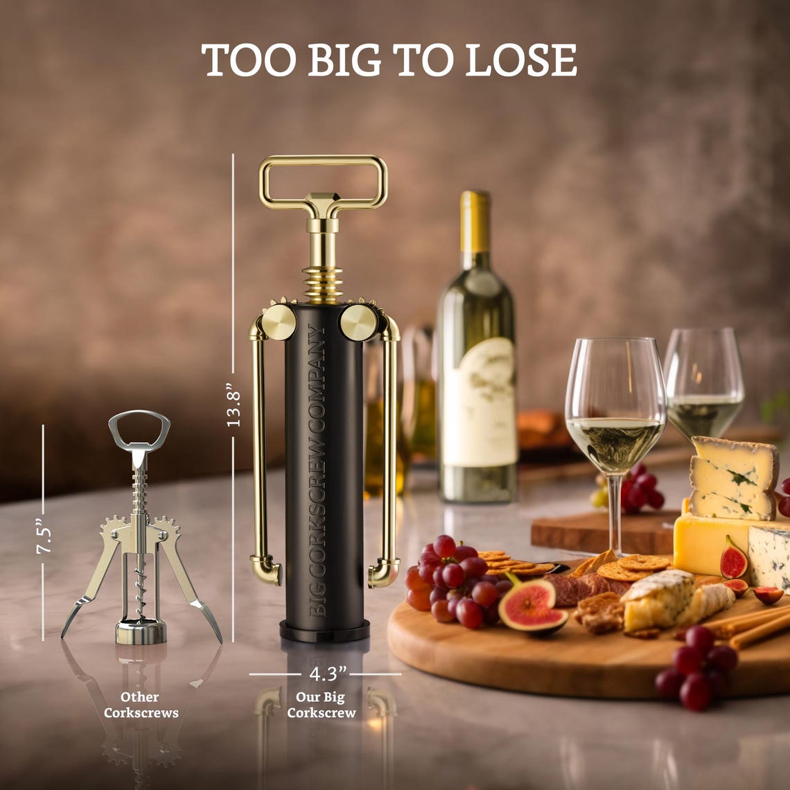 Big Giant Corkscrew. Wine Opener. Sommelier Tool. Bar Accessory ...
