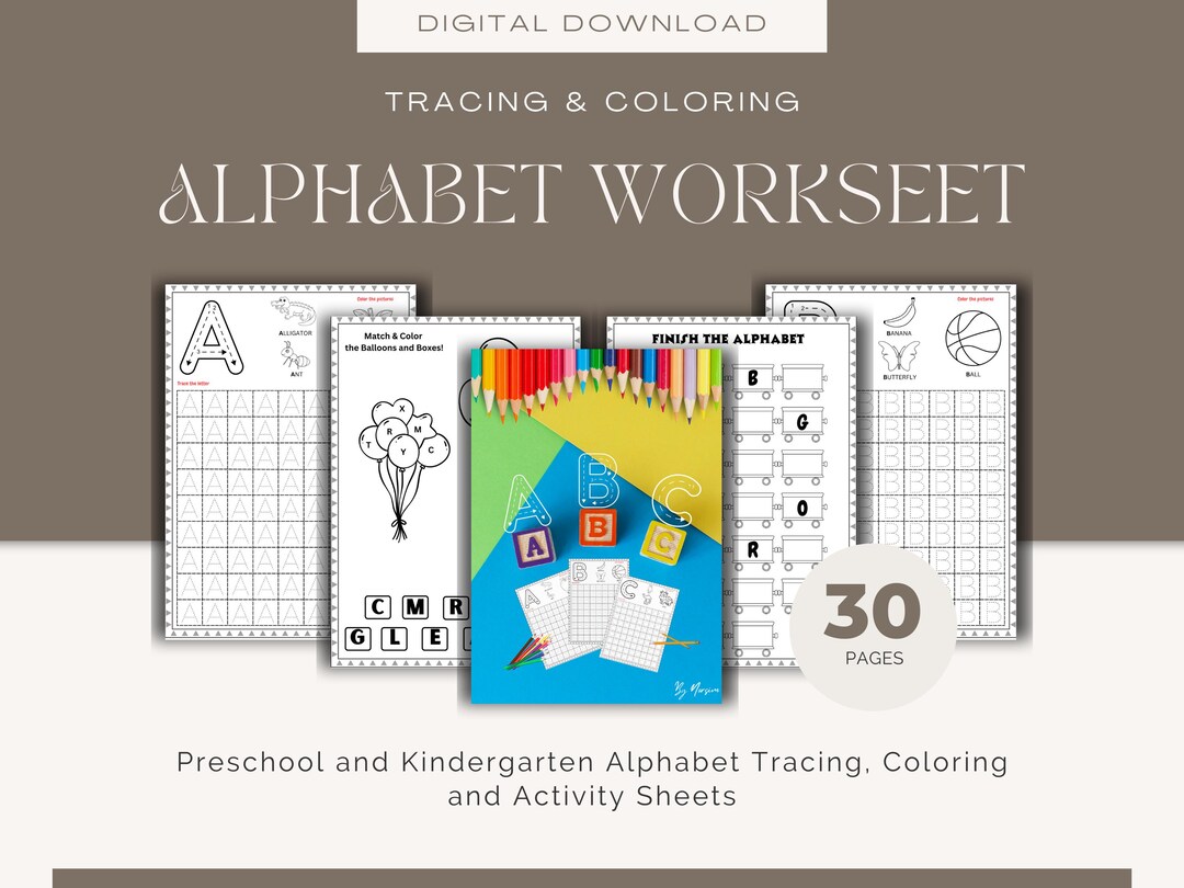 Alphabet Tracing Preschool Pintables - Alphabet Worksheet & Coloring ...
