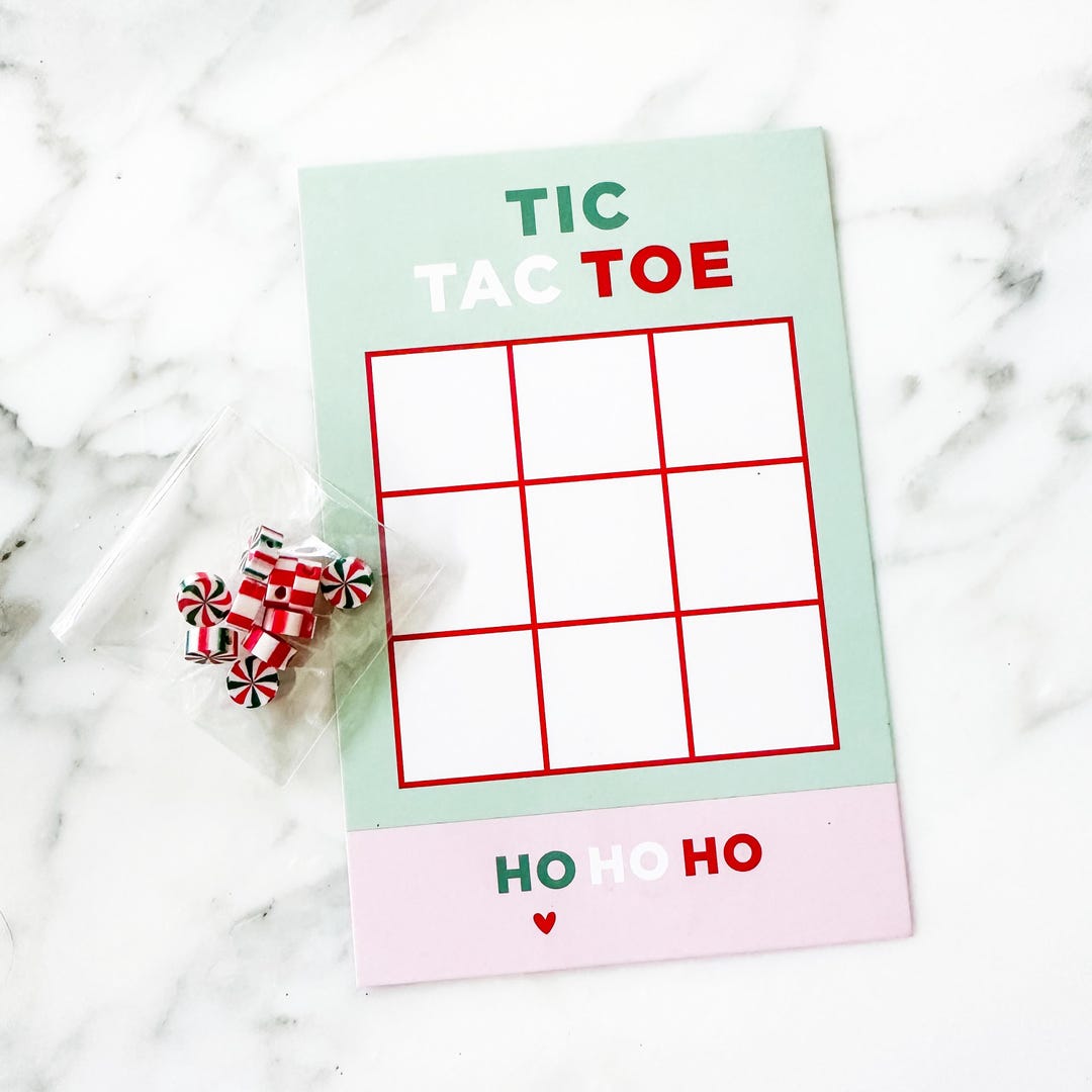 Holiday Tic-tac-toe Game: Kids Stocking Stuffer - Etsy