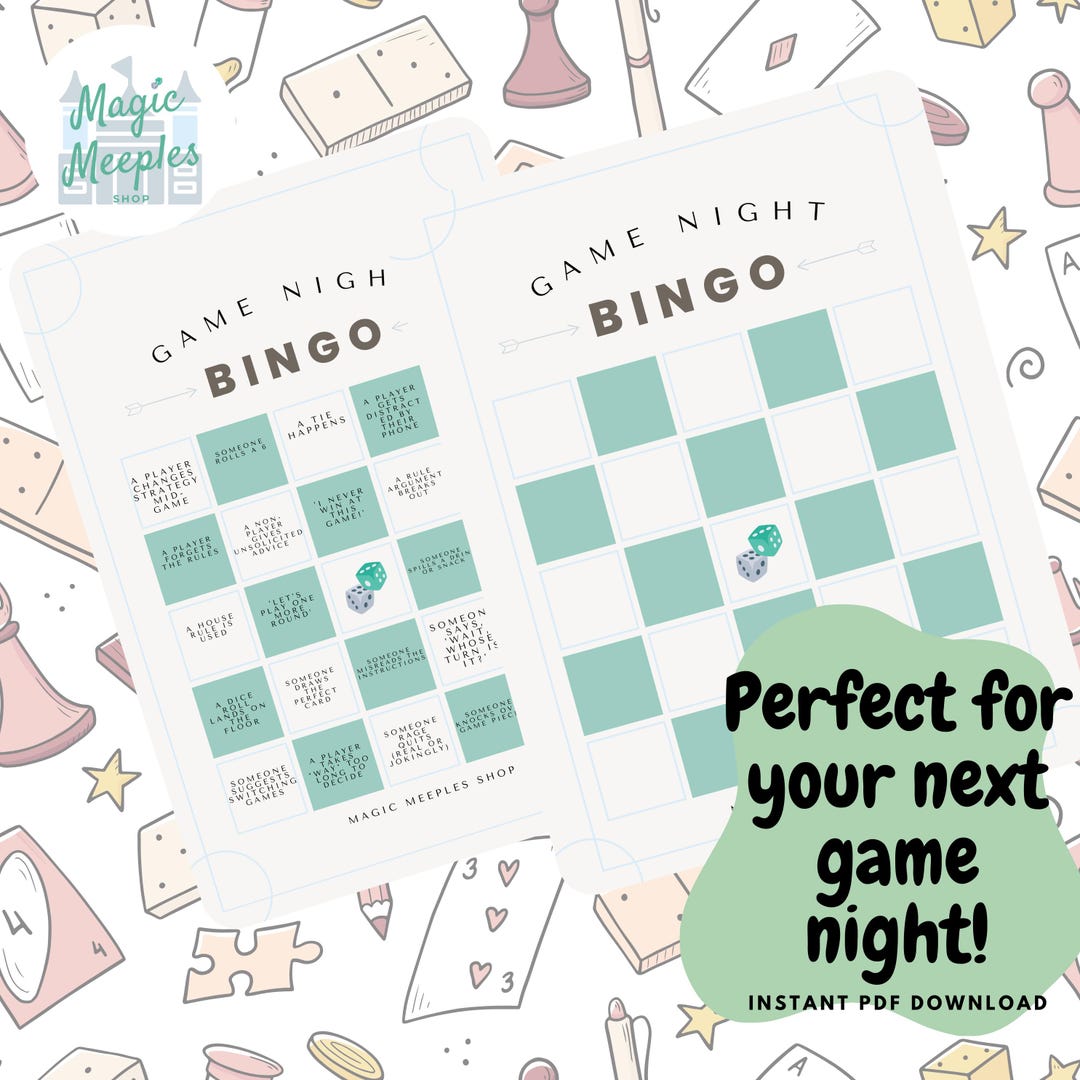 DIY Editable Bingo Card for Game Night | Instant Download Printable PDF ...