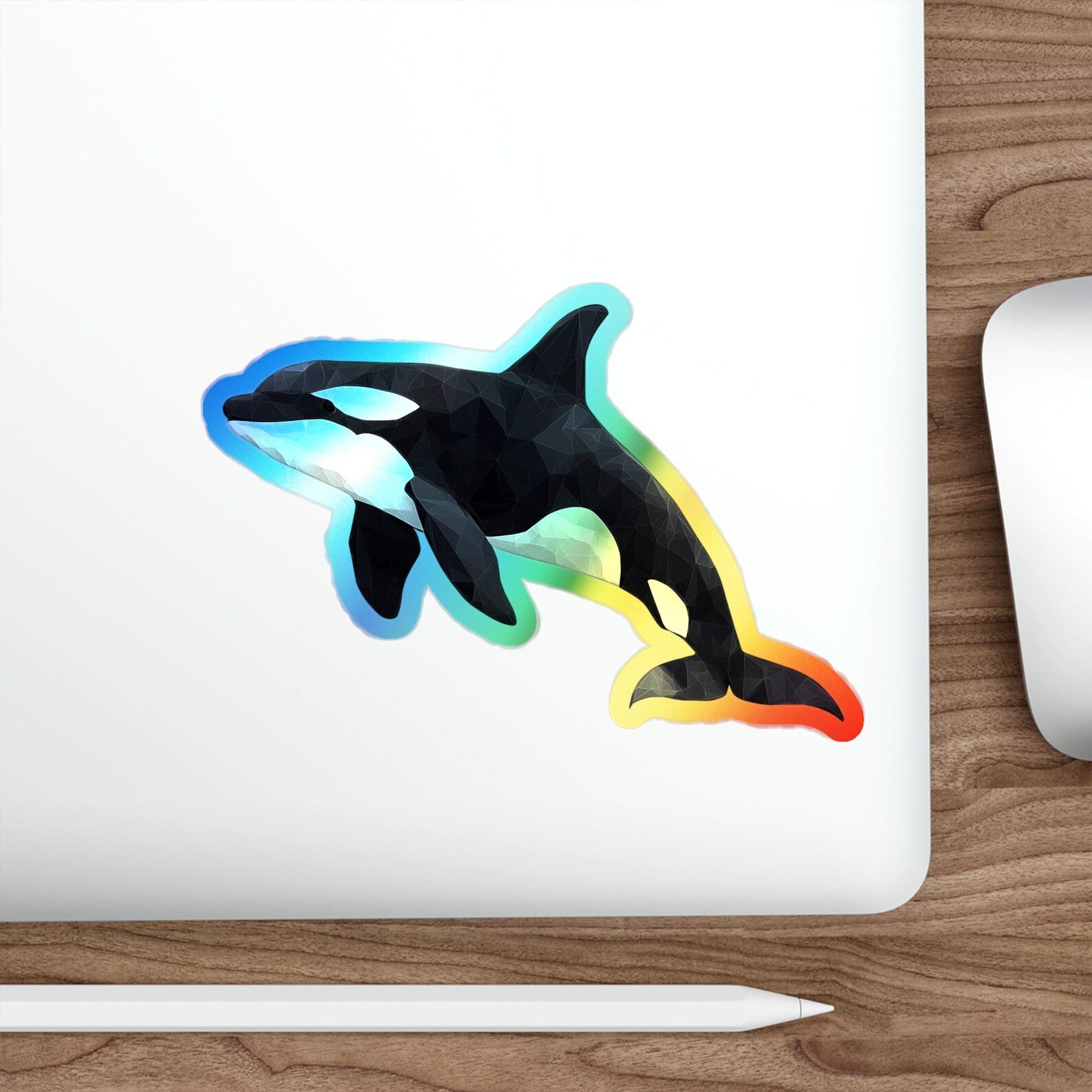 Orca Holographic Vinyl Sticker | Killer Whale Stickers | Eco Friendly ...