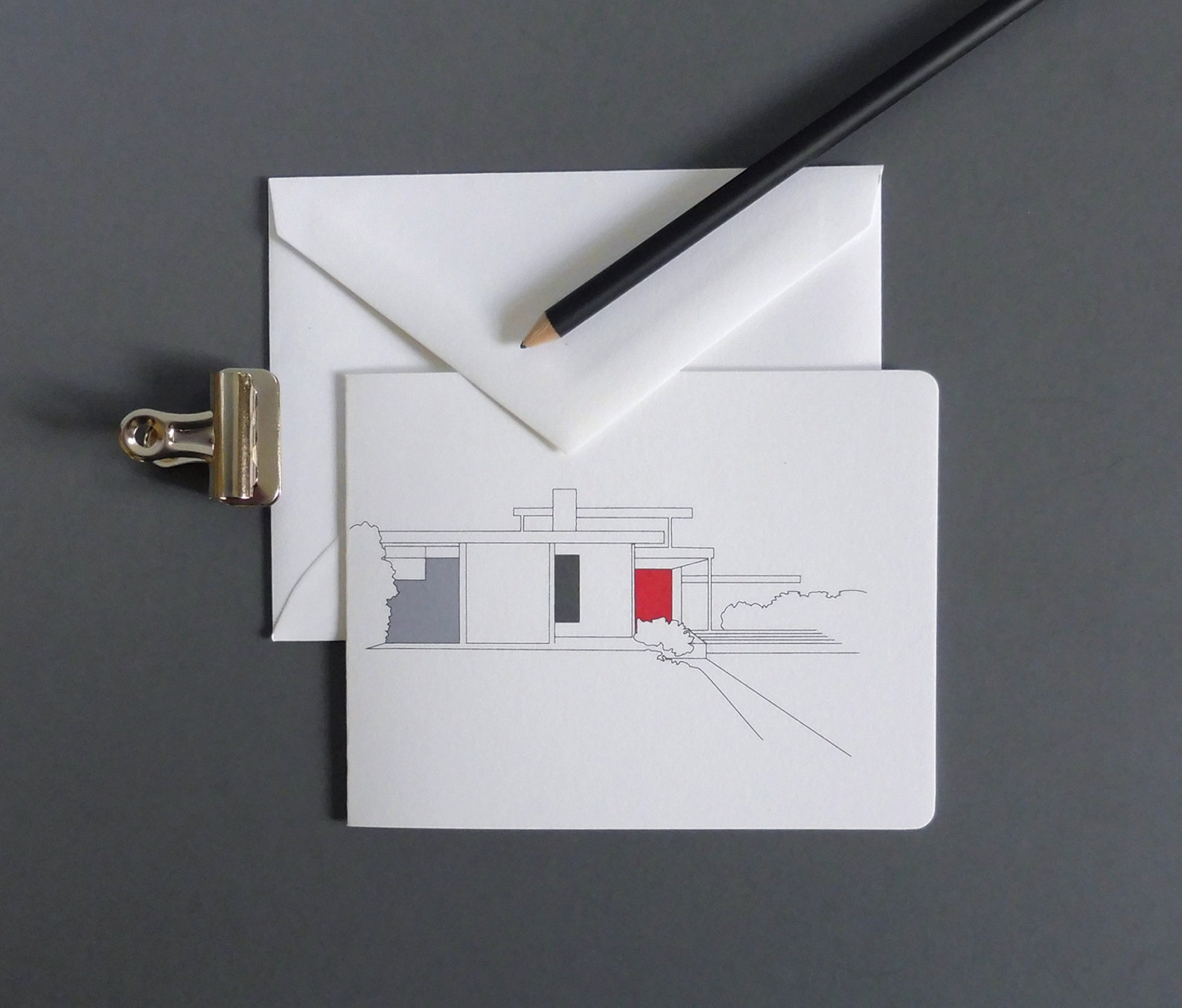 Modern Architecture Notecards - Etsy