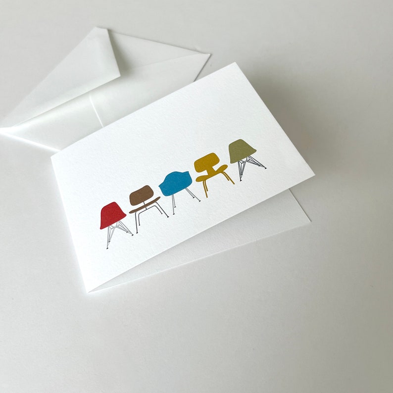 Modern Eames Chairs Cards Boxed Notecards - Etsy