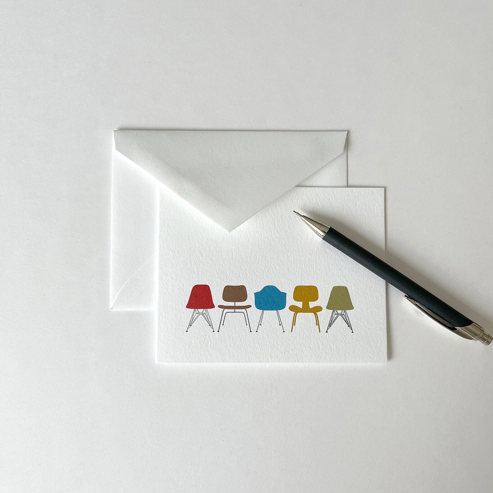 Modern Eames Chairs Cards Boxed Notecards - Etsy