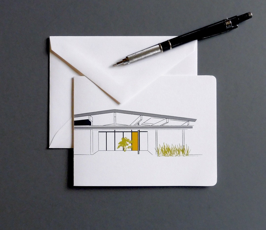 Mid Century Modern Eichler Architecture Boxed Note Cards - Etsy