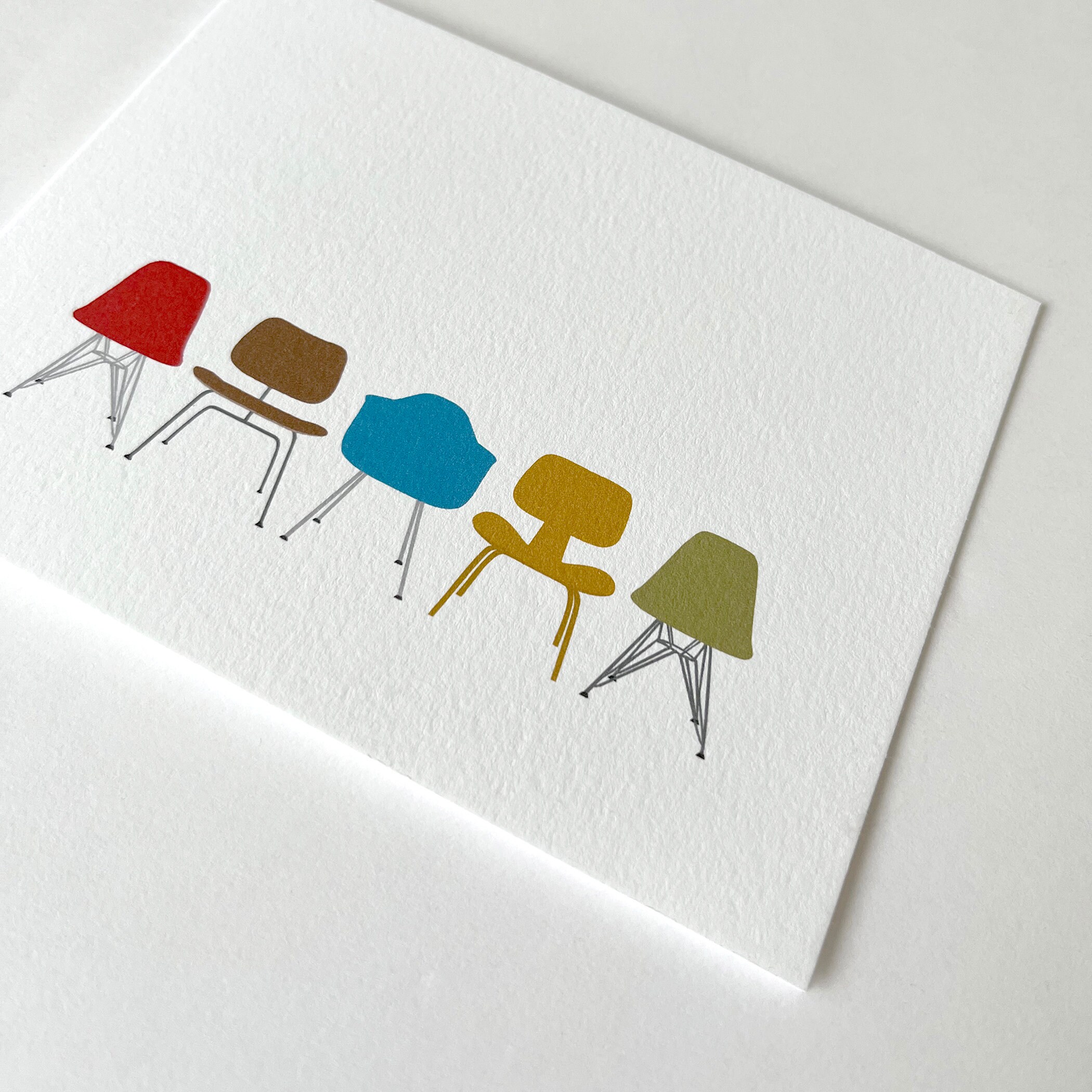 Modern Eames Chairs Cards Boxed Notecards - Etsy