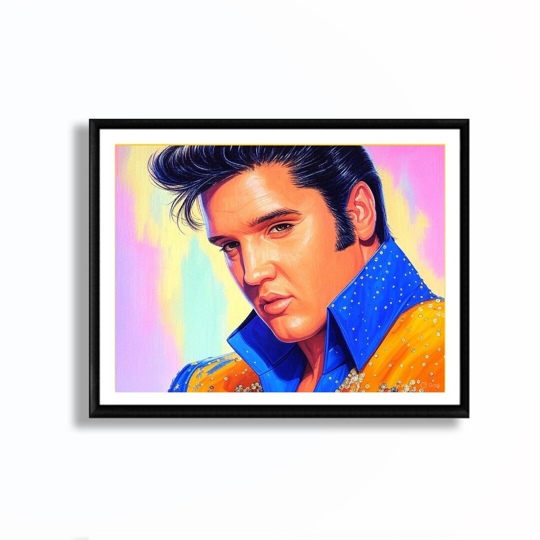 Elvis Presley POP Art Print / Retro Elvis / 1980's 1990's Style / Elvis ...