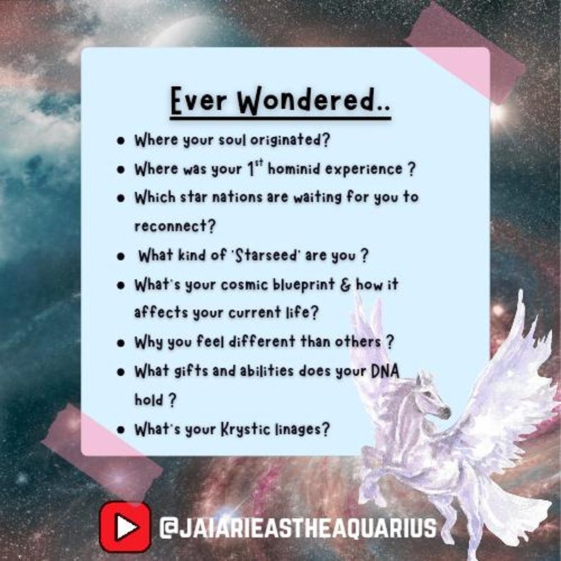 Galatic Starseed Astrology Chart - Etsy