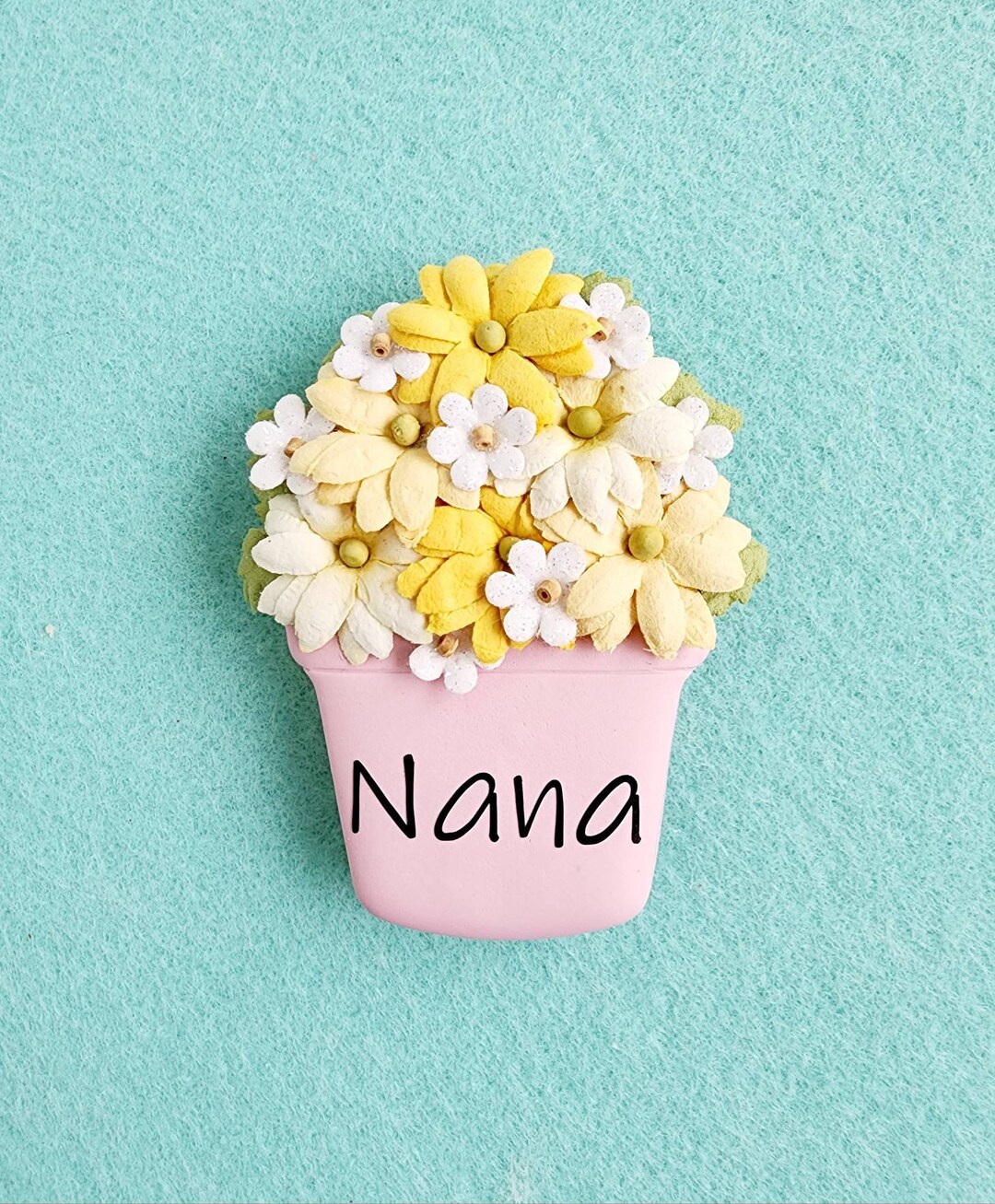 Nana Flower Pot, Refrigerator Magnet - Etsy