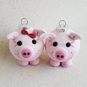 Pig Mini Christmas Ornaments - Etsy