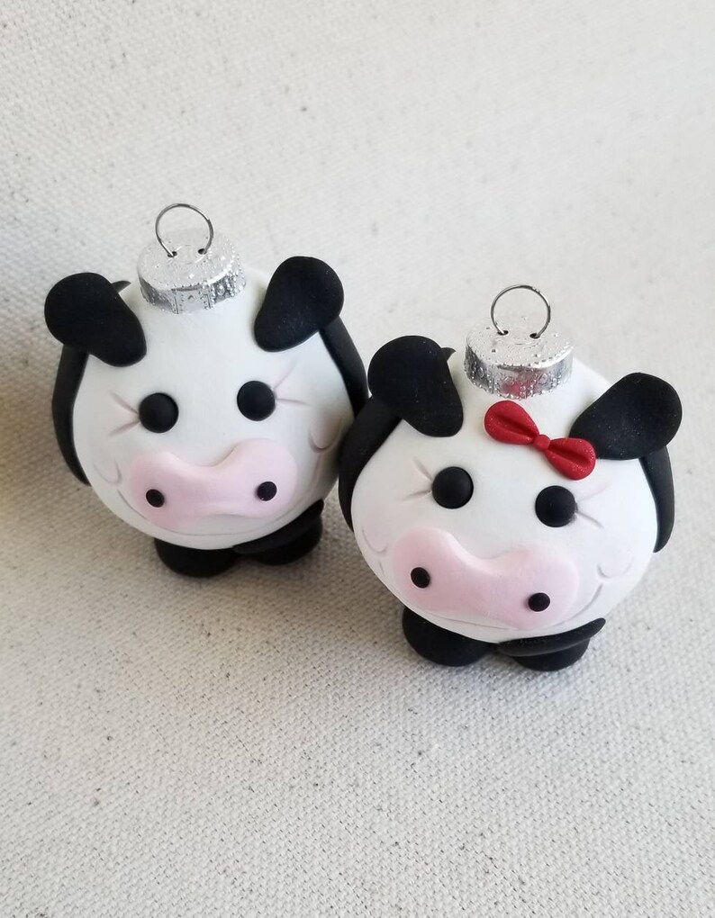Cow Mini Christmas Ornaments - Etsy