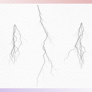 150 Procreate Lightning Bolt Stamp Brushes Electric Flash Light Effect ...