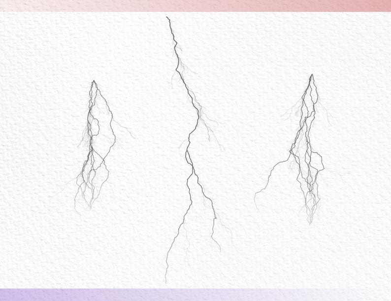 150 Procreate Lightning Bolt Stamp Brushes Electric Flash Light Effect Stamps Bold Flash Brushes ...