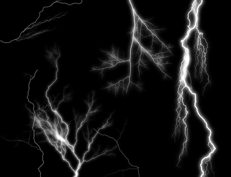 150 Procreate Lightning Bolt Stamp Brushes Electric Flash Light Effect Stamps Bold Flash Brushes ...