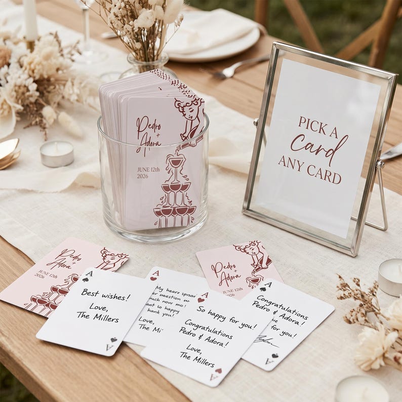 Custom Wedding Playing Cards Wedding Guest Book Alternative ...