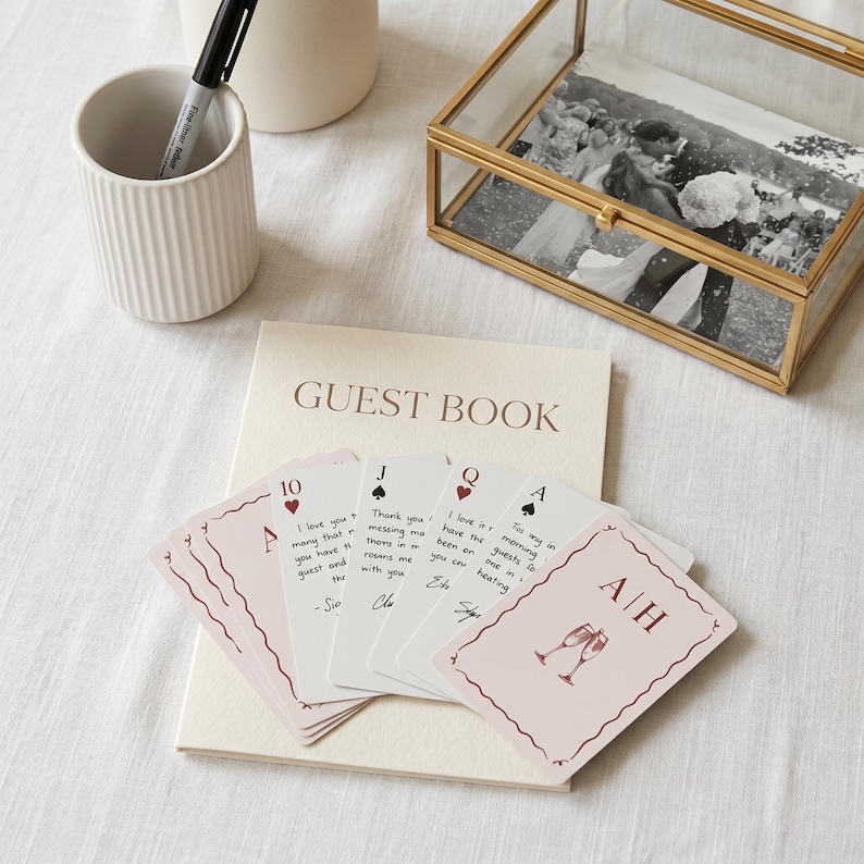 Custom Wedding Playing Cards Wedding Guest Book Alternative ...