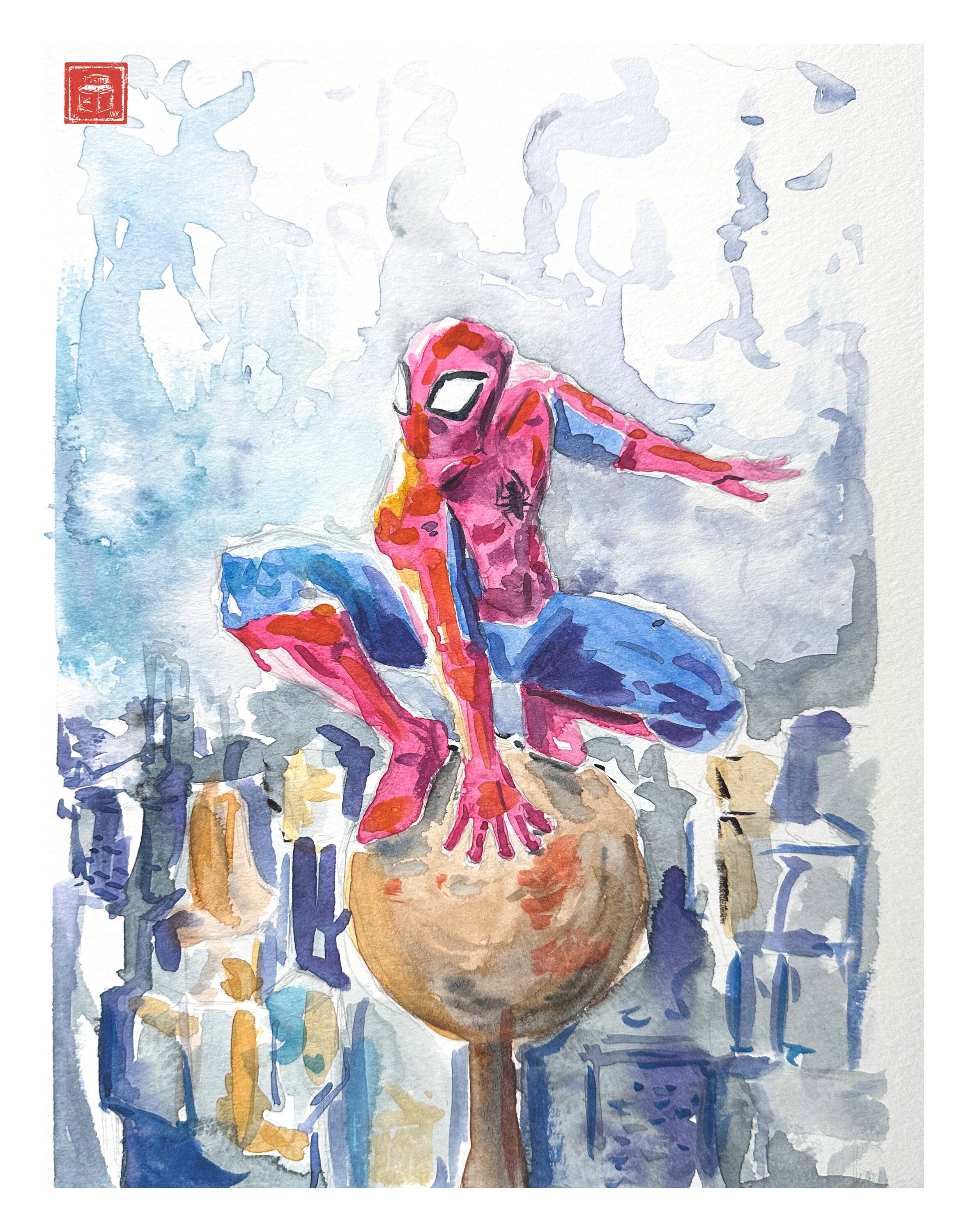 Spider-man Watercolor - Etsy
