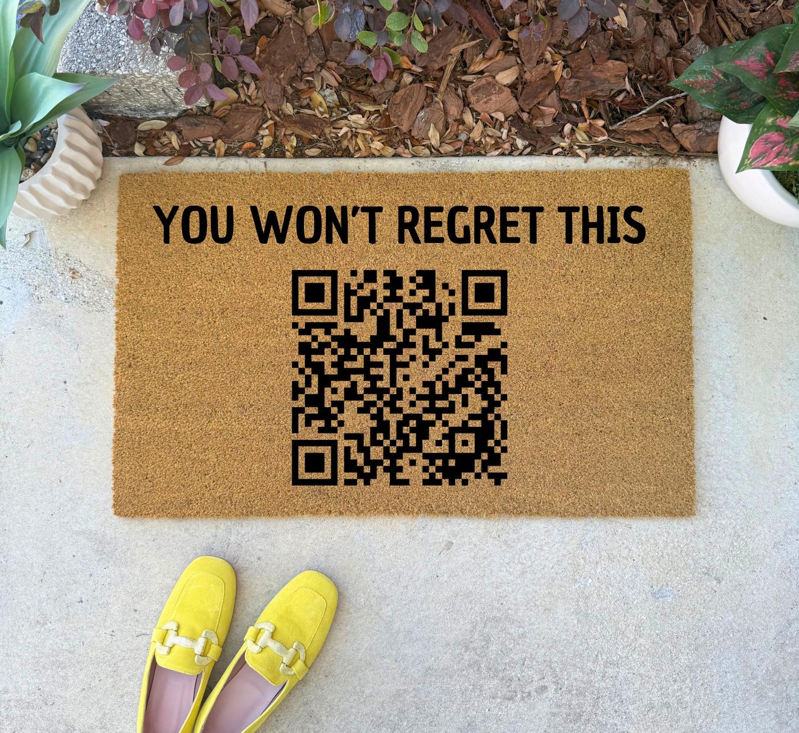 You Won’t Regret This QR Code Doormat – 16x24" 17x30" 24x36" – Funny ...