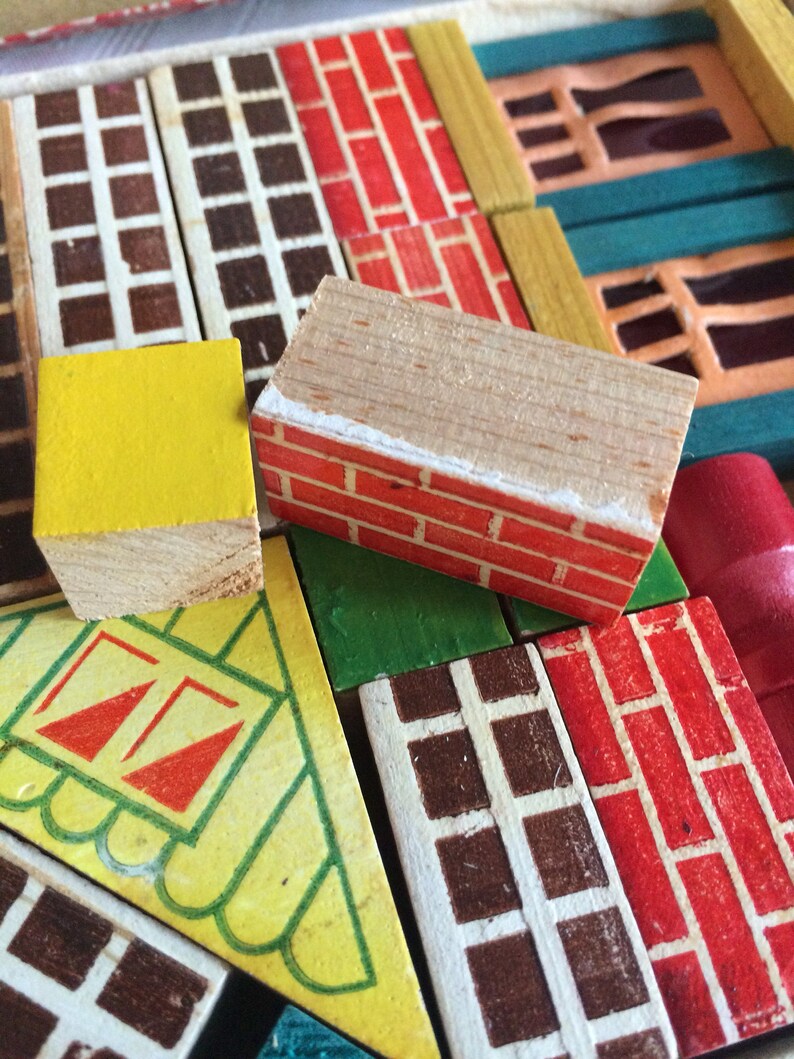 The Smallest Vintage Building Blocks Set in Original Box - Etsy