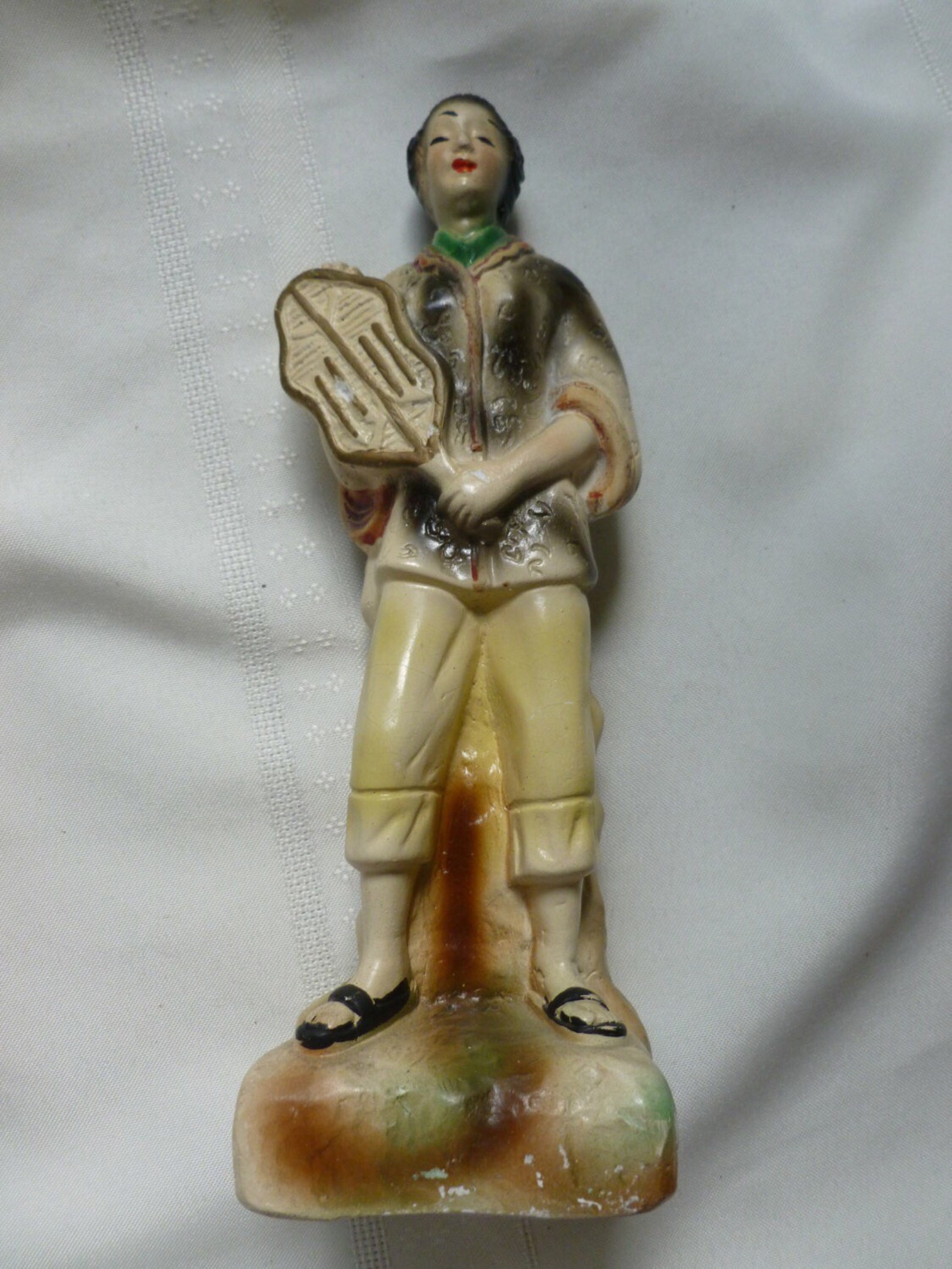 Vintage Chalkware Asian Woman Chalkware Statue Collectible - Etsy