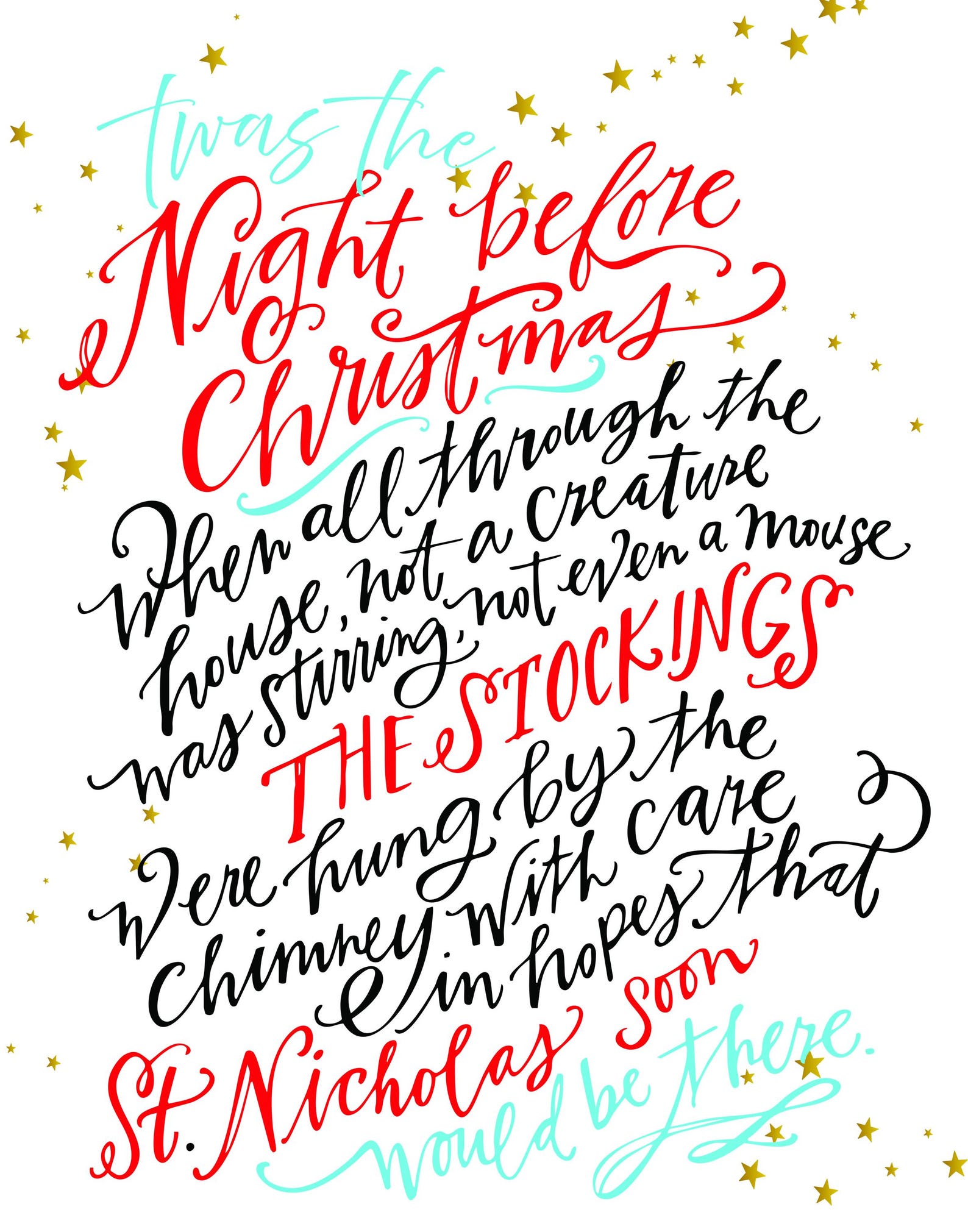 Twas the Night Before Christmas Digital Print 11x14 JPG File - Etsy