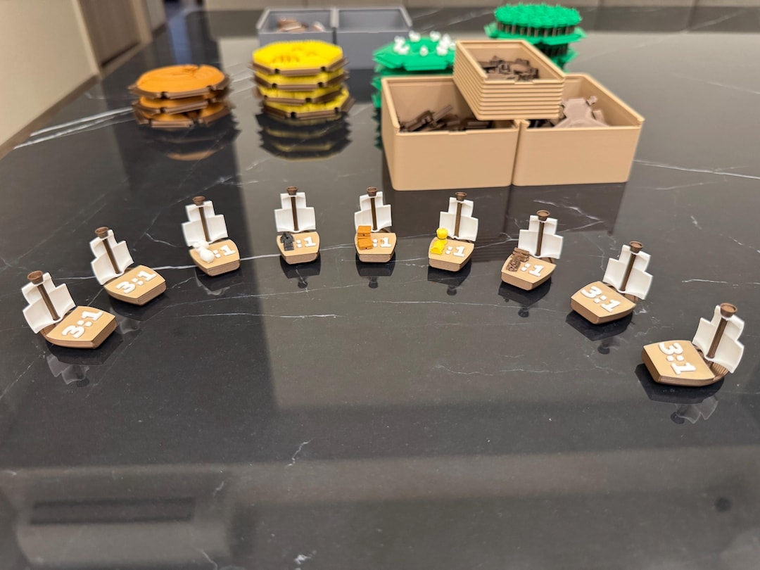 3d-printed Catan Harbour Tokens | Compatible With Catan - Etsy