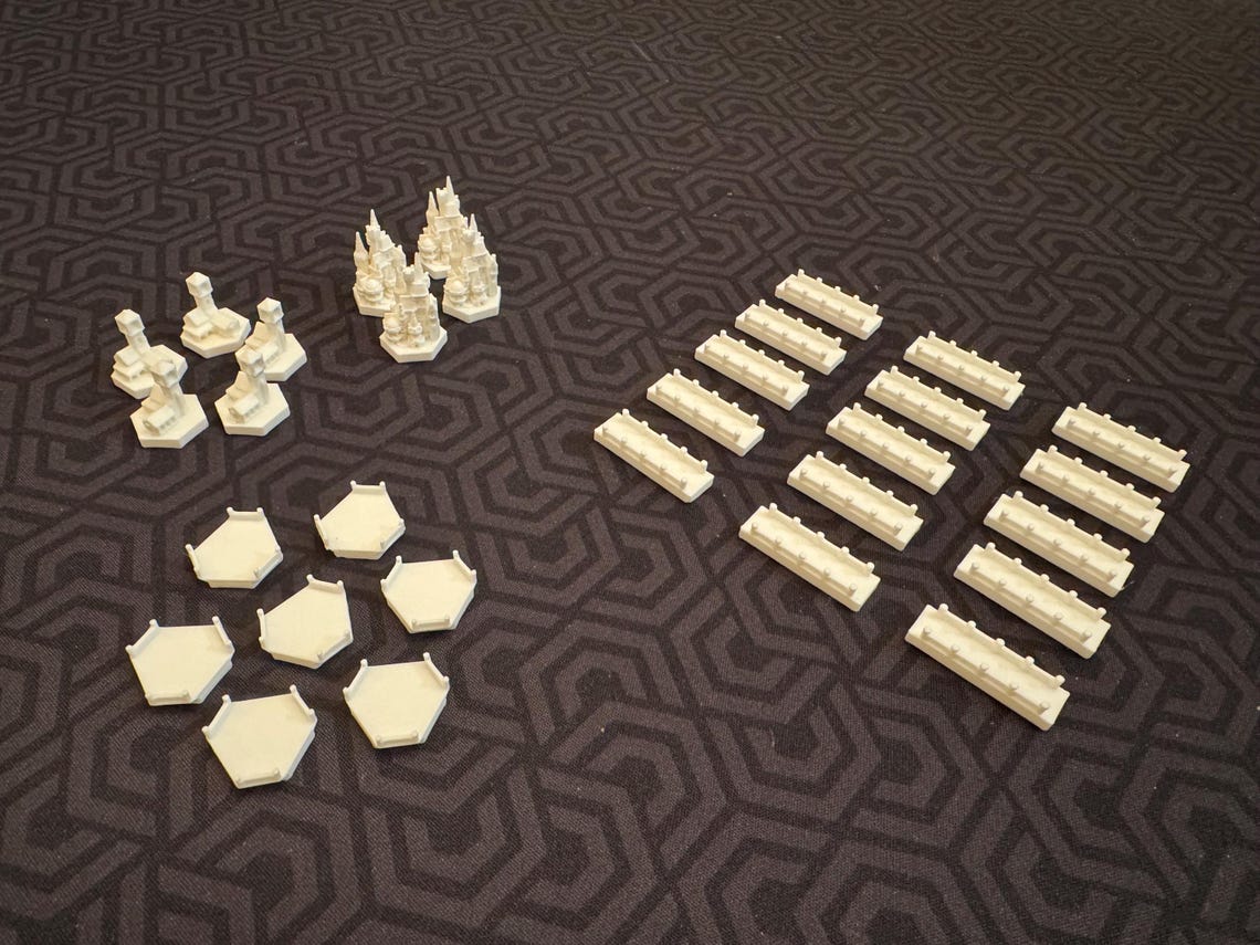 Custom 3d-printed Catan Player Pieces – Settlements, Roads & Cities - Etsy