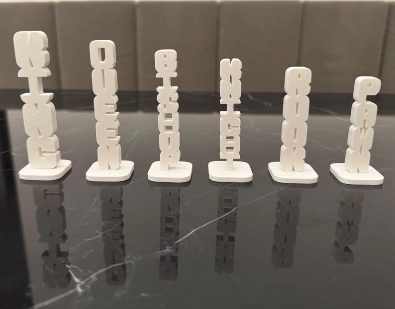 Custom 3D Printed Chess Pieces | Personalised Set | Unique Designs ...