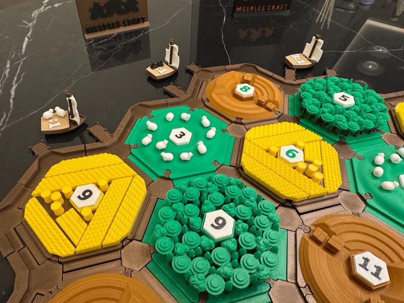 3d-printed Catan Board Replacement Set: Modular Field Tiles & Joints - Etsy