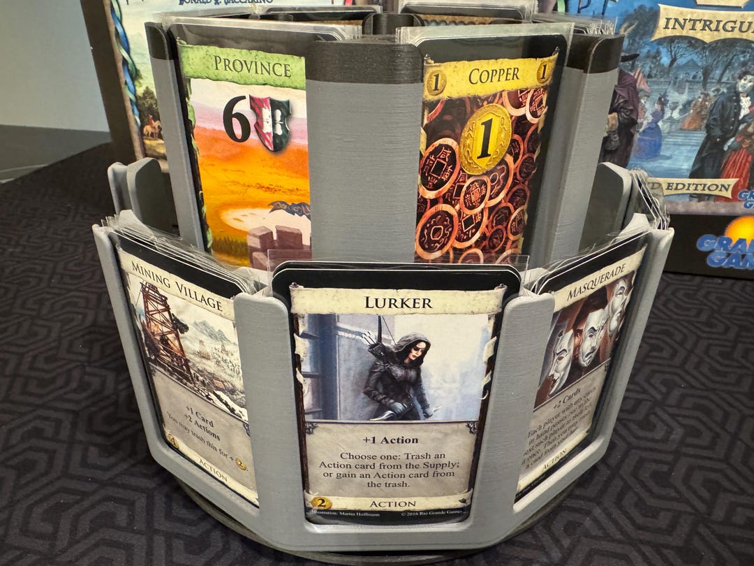 2-tier Dominion Card Carousel – Rotating Game Organizer for Neat Setup ...