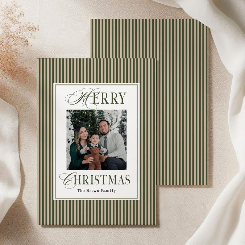 Christmas Card With Photos: Printable Holiday Card (5"x7", Digital ...