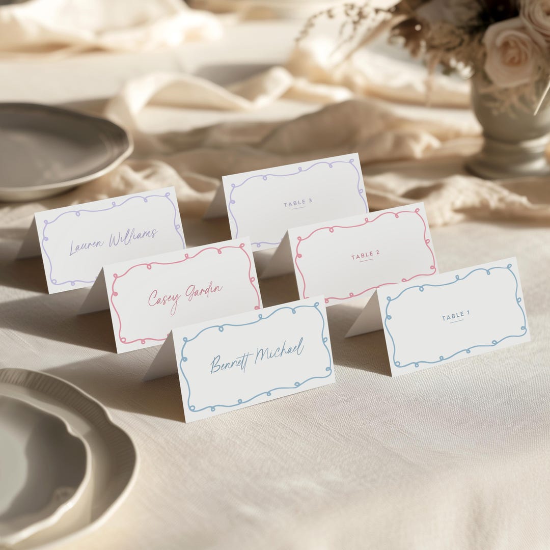 Wedding Place Cards Table Place Cards Wedding Table Numbers Handwritten ...