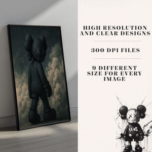 KAWS Poster Set of 3 (digital Download) – Printable Minimalist ...