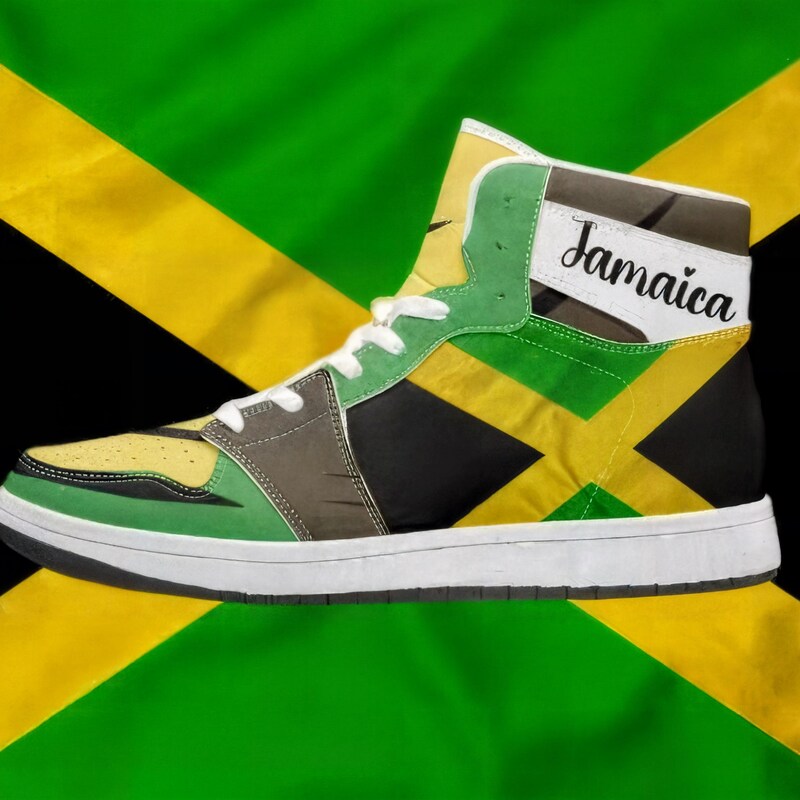 Rasta Sneakers - Etsy