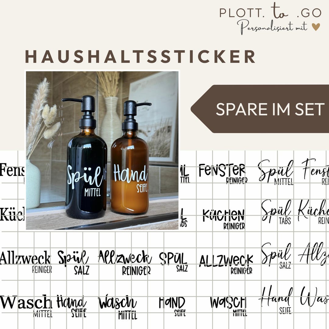 Stickers for Household Organization, Vinyl Stickers for Bathroom and ...
