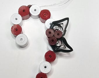 Handmade Christmas Quilled Ornament, Upcycled Paper Tree Decorative ...