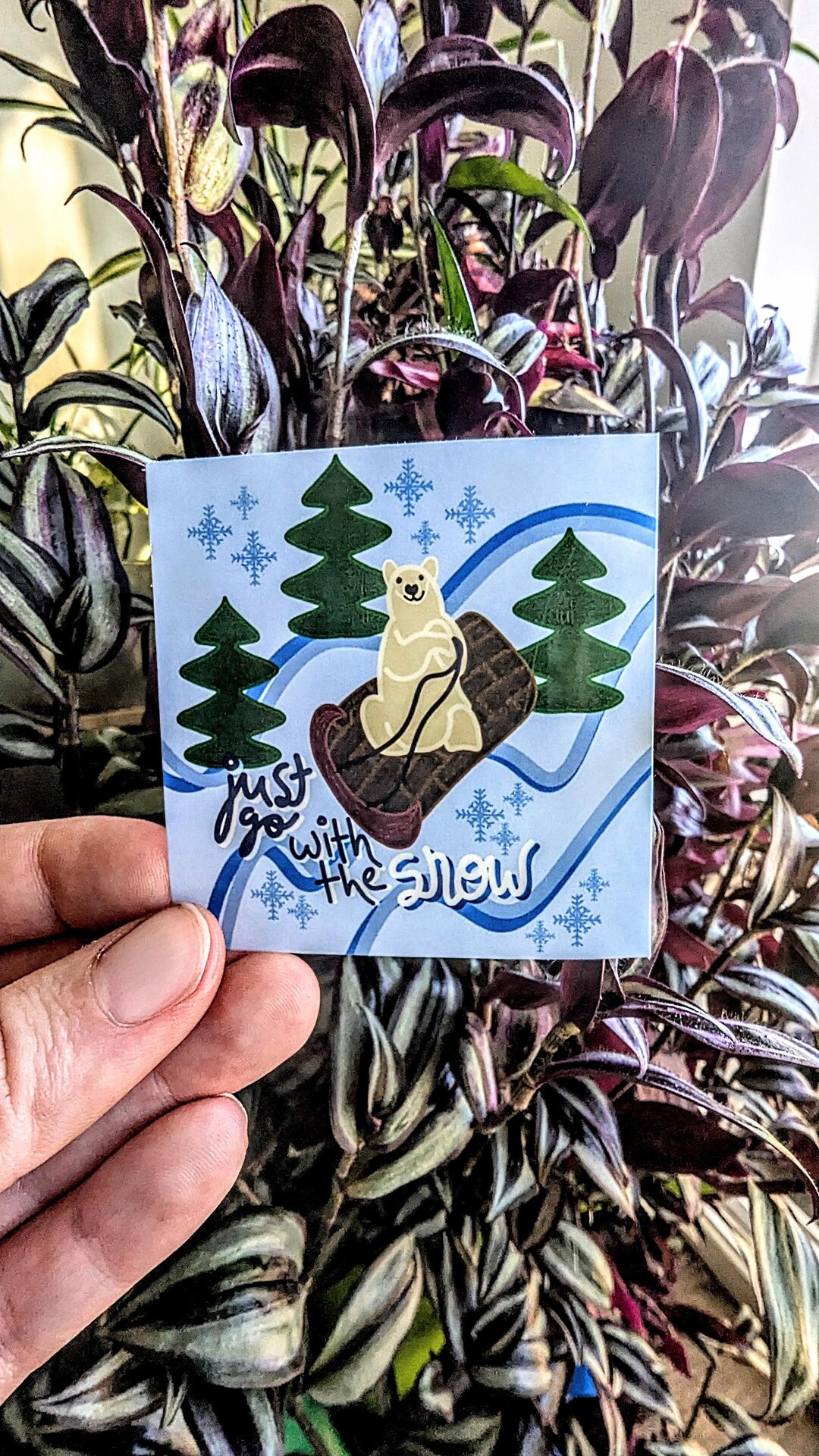 Go With the Snow Sticker - Etsy