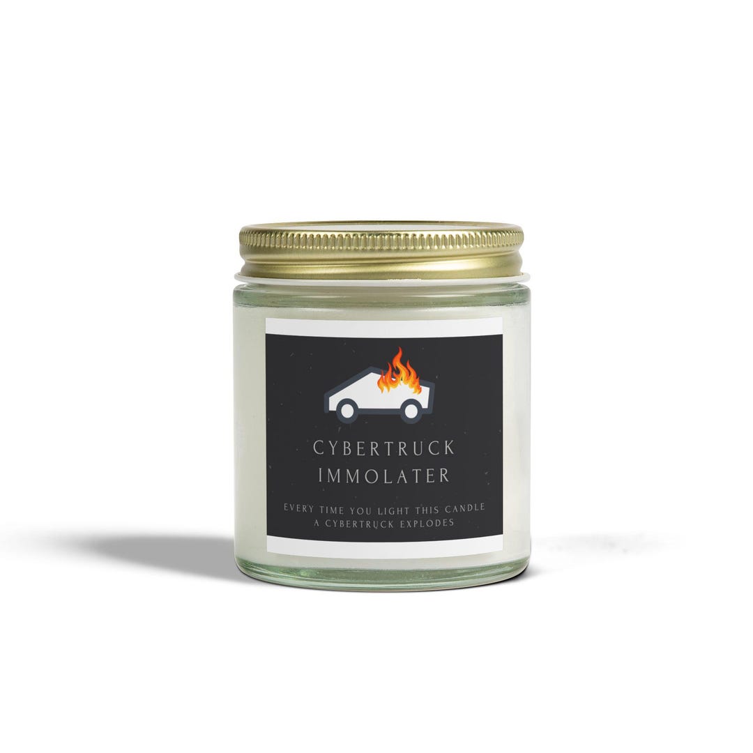 Cybertruck Immolater Scented Candle, Fun Gift for Tesla Lovers, Quirky ...