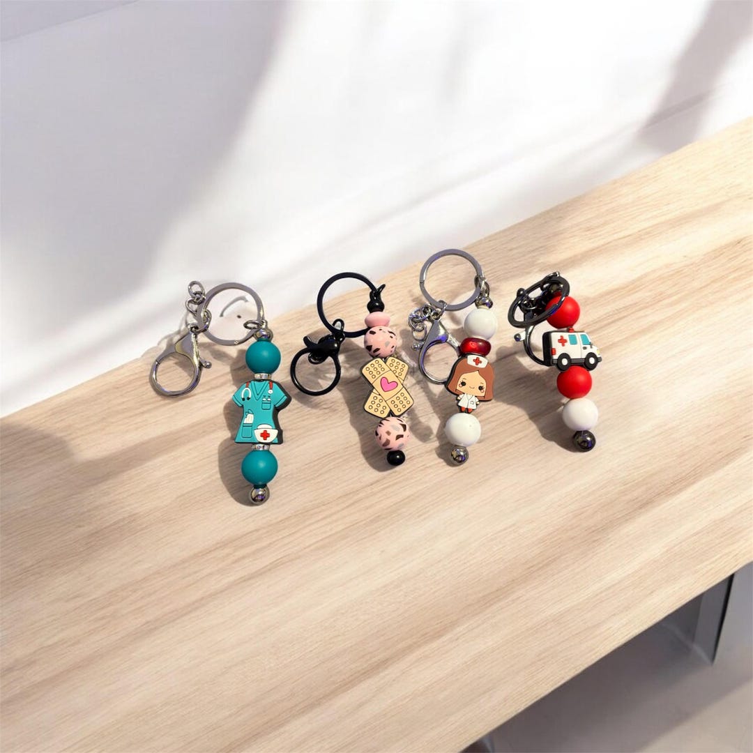 Handmade Bead Keychains - Etsy
