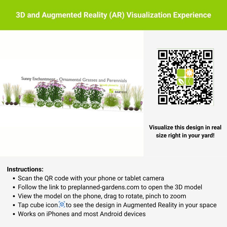Ornamental Grass Garden Blueprint | Colorful Perennial Border | Full ...