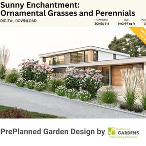 Ornamental Grass Garden Blueprint | Colorful Perennial Border | Full ...
