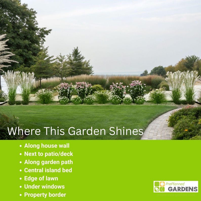 Ornamental Grass Garden Blueprint | Colorful Perennial Border | Full ...