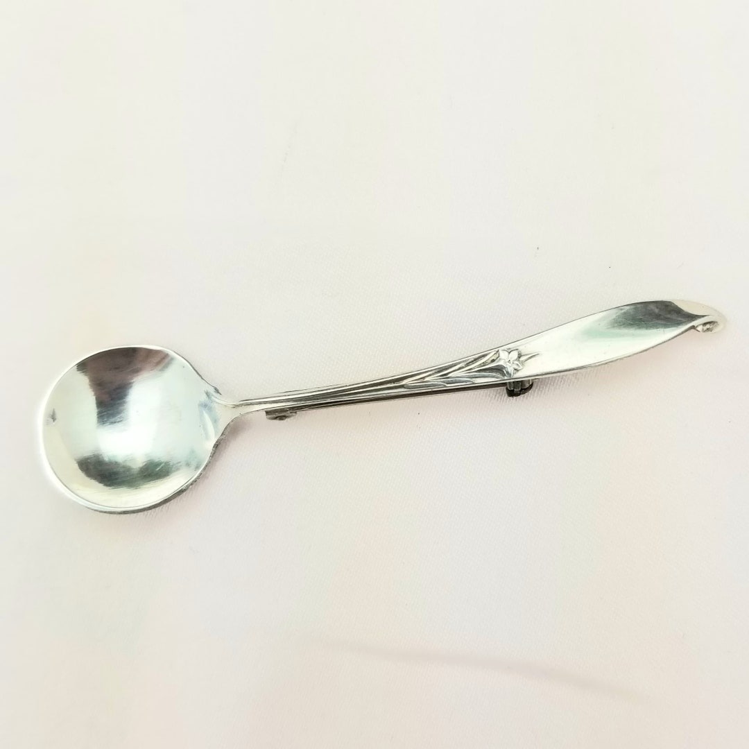 Vintage 1940s Silver Spoon Pin-925-sterling-2 1/2'' Long-3.84 Grams ...